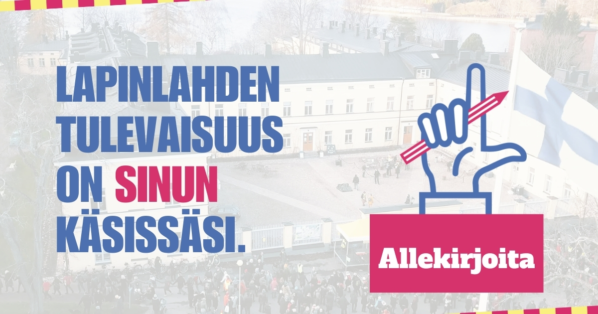 Allekirjoita kuntalaisaloite ja turvataan Lapinlahti yhdessä!